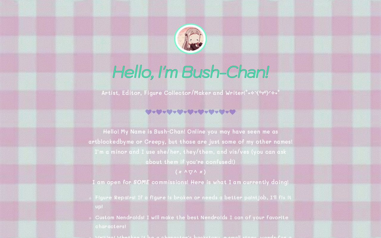 Bush-Chan's carrd info!